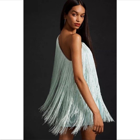 Anthropologie | Dresses | Anthropologie Hutch One Shoulder Fringe Mini ...